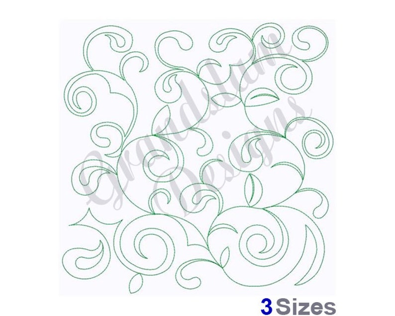 Curly Leaves Machine Embroidery Design Embroidery Designs - Etsy