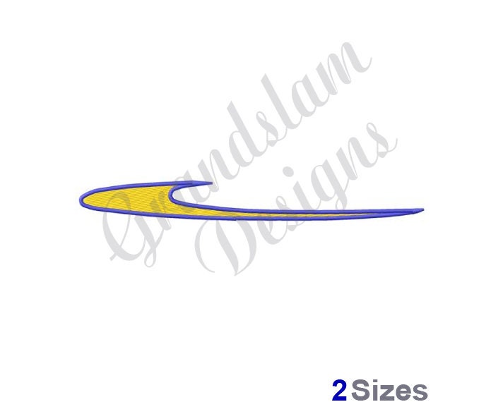 Two Color Swoosh Machine Embroidery Design, Embroidery Designs, Machine ...