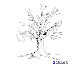 Oak Tree Machine Embroidery Design - Etsy