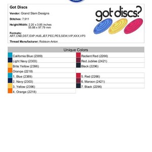 Got Discs? Disc Golf - Machine Embroidery Design, Embroidery Designs ...