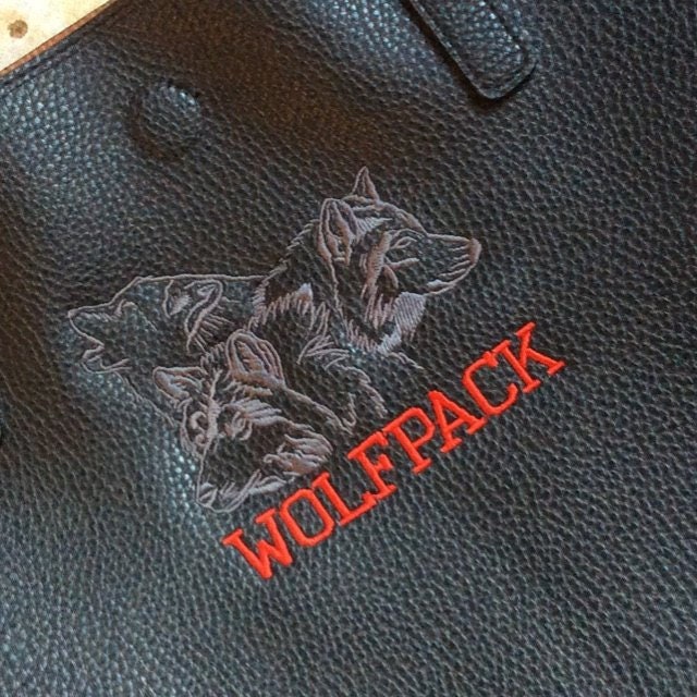 Wolfpack Machine Embroidery Design Embroidery Designs | Etsy UK