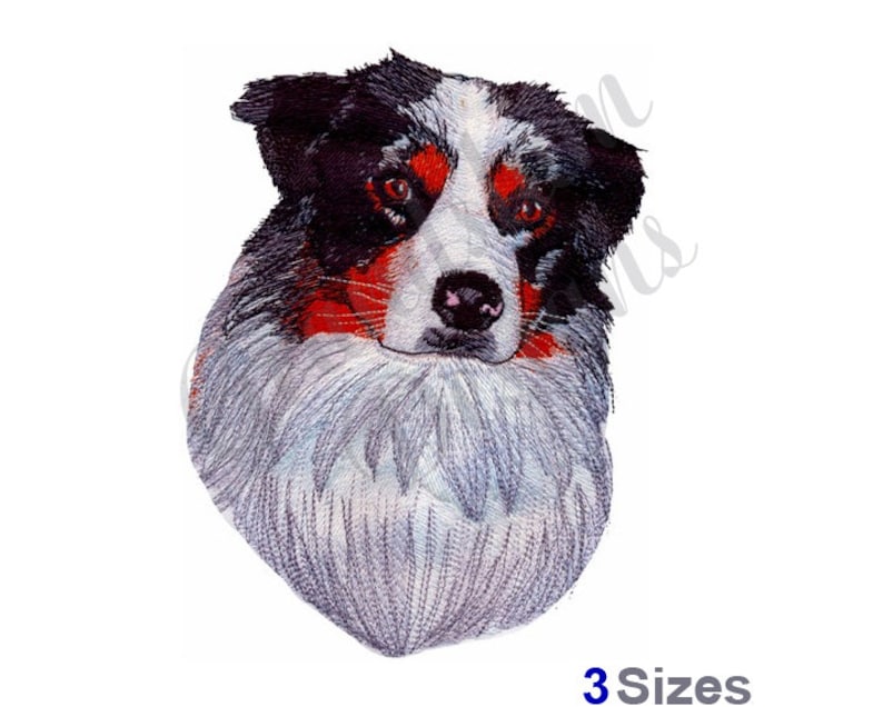 Australian Shepherd Dog Machine Embroidery Design - Etsy