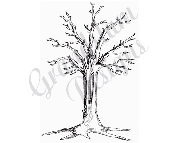 Tree Outline - Machine Embroidery Design - Etsy