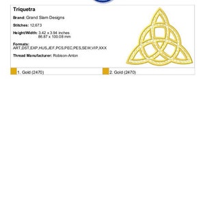 Triquetra Trinity Knot Celtic Knot - Machine Embroidery Design ...