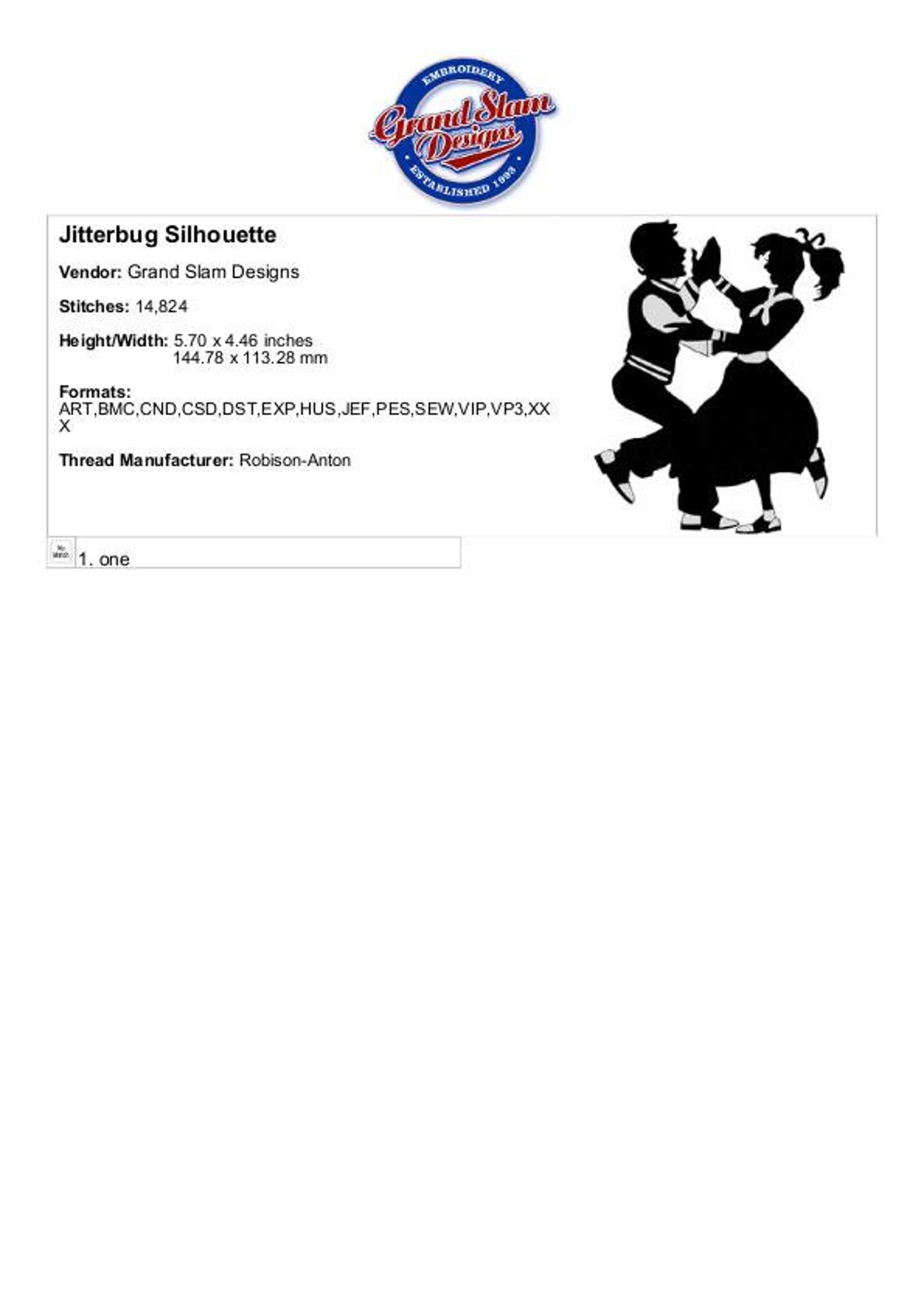 Jitterbug Dance Silhouette Machine Embroidery Design | Etsy