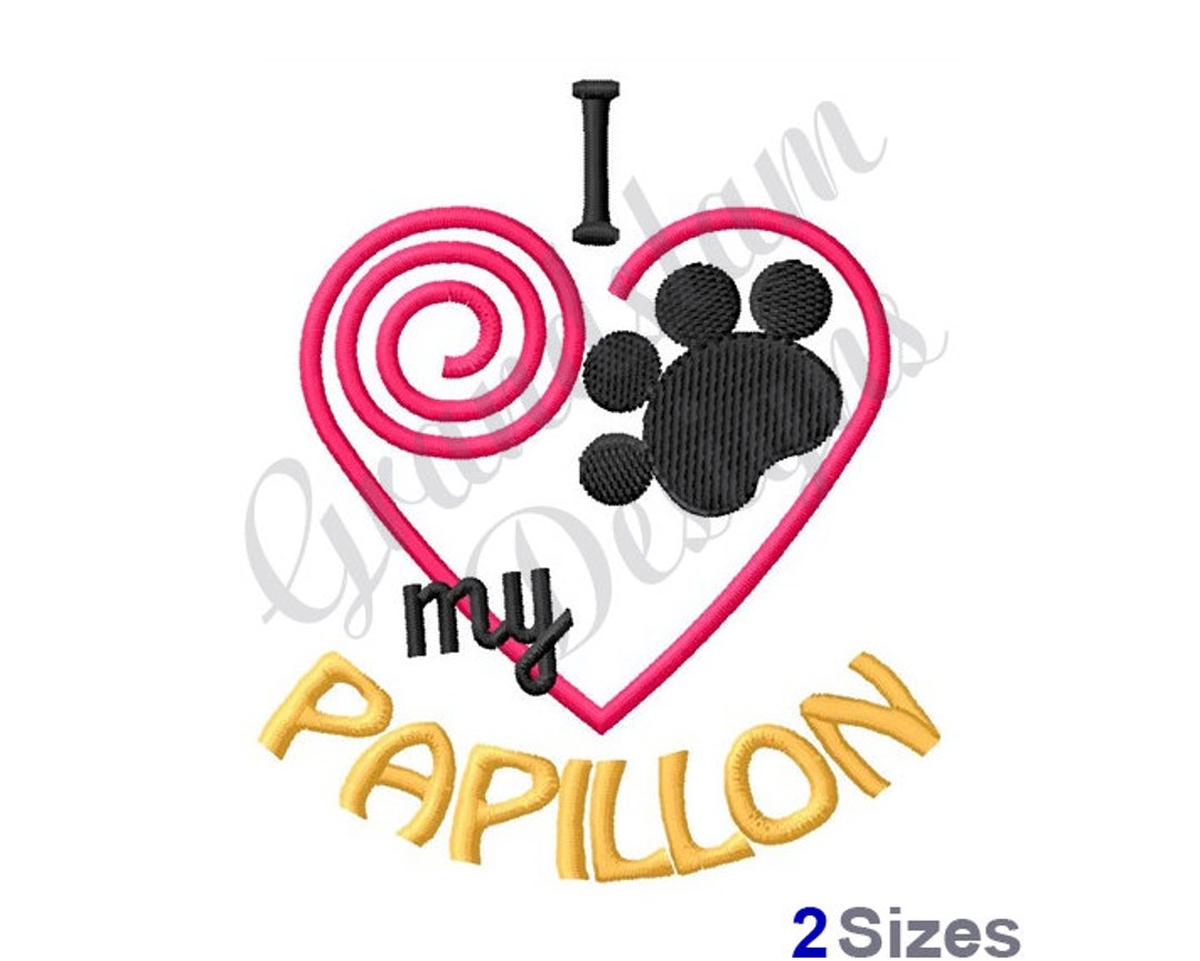 Papillon Dog - Machine Embroidery Design, Embroidery Designs, Machine ...