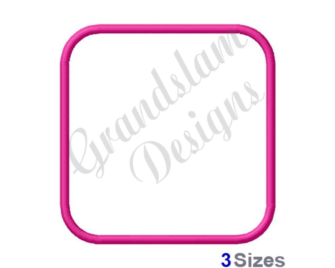 Rounded Rectangle (outline) - Machine Embroidery Design, Embroidery ...