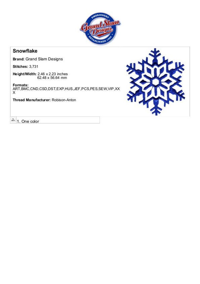 Snowflake Machine Embroidery Design - Etsy