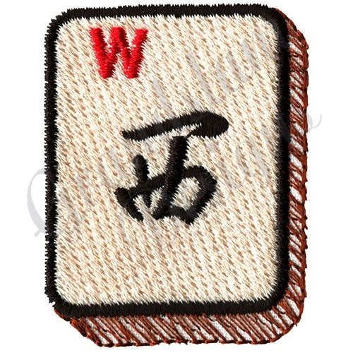 Mahjong Tile Machine Embroidery Design - Etsy