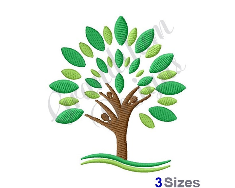 Family Tree Machine Embroidery Design - Etsy