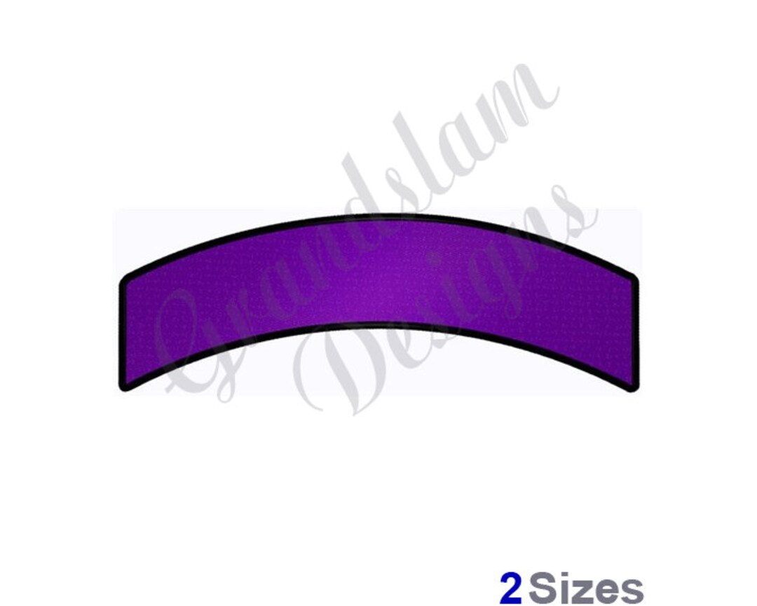 Straight Filled Rocker Curved Banner - Machine Embroidery Design - Etsy