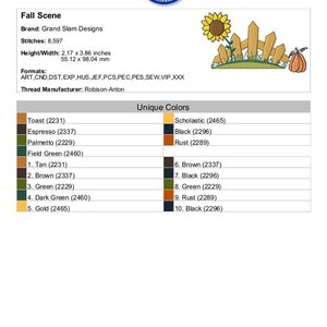 Fall Scene - Machine Embroidery Design, Embroidery Designs, Machine ...