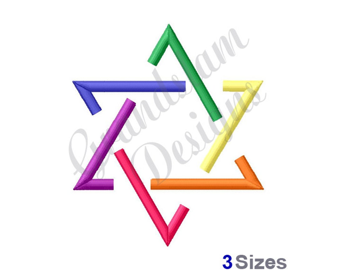 Star of David Outline - Machine Embroidery Design - Etsy