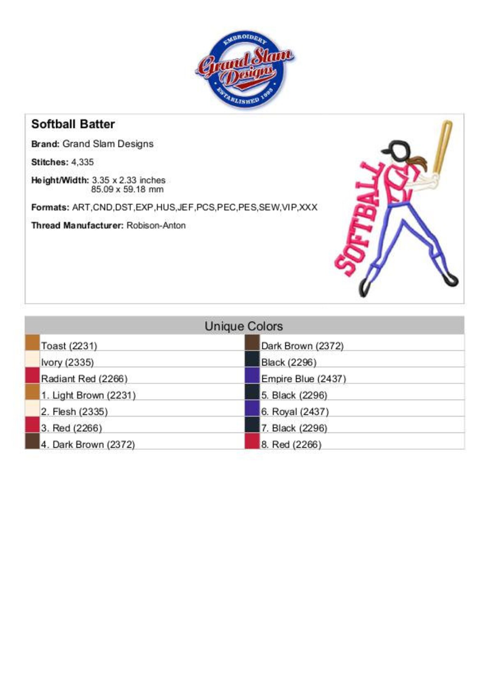 Softball Batter Outline - Machine Embroidery Design, Embroidery Designs ...