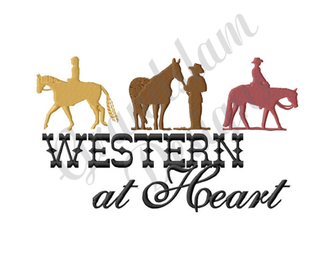 Western at Heart - Machine Embroidery Design - Etsy