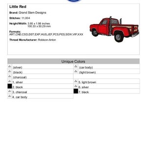 Lil Red Express Pick up Truck - Machine Embroidery Design - Etsy