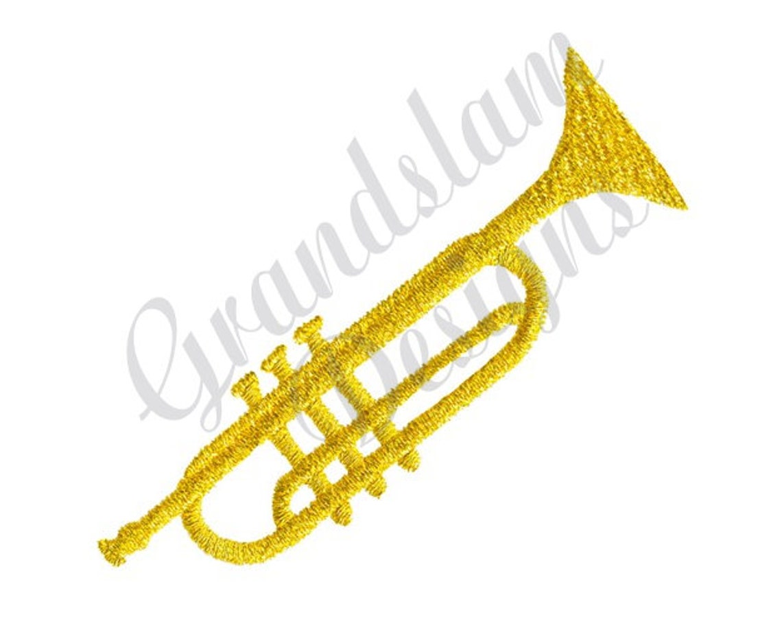 Trumpet Machine Embroidery Design | Etsy