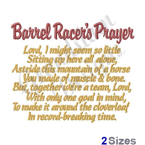 Barrel Racing Horse Machine Embroidery Design - Etsy
