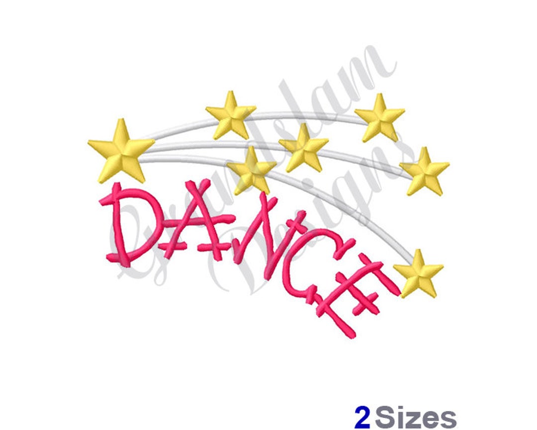 Dance Star - Machine Embroidery Design - Etsy