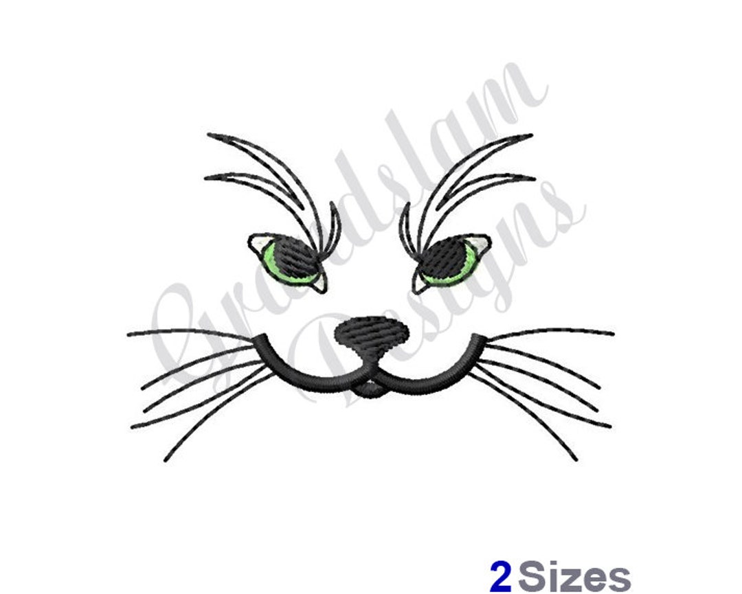 Cat Face - Machine Embroidery Design - Etsy