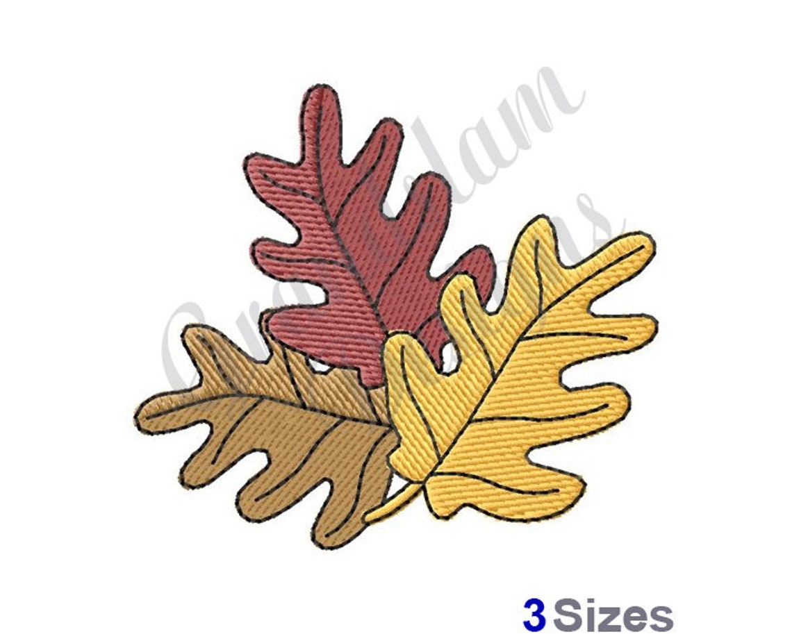 Oak Leaves Machine Embroidery Design Embroidery Designs - Etsy