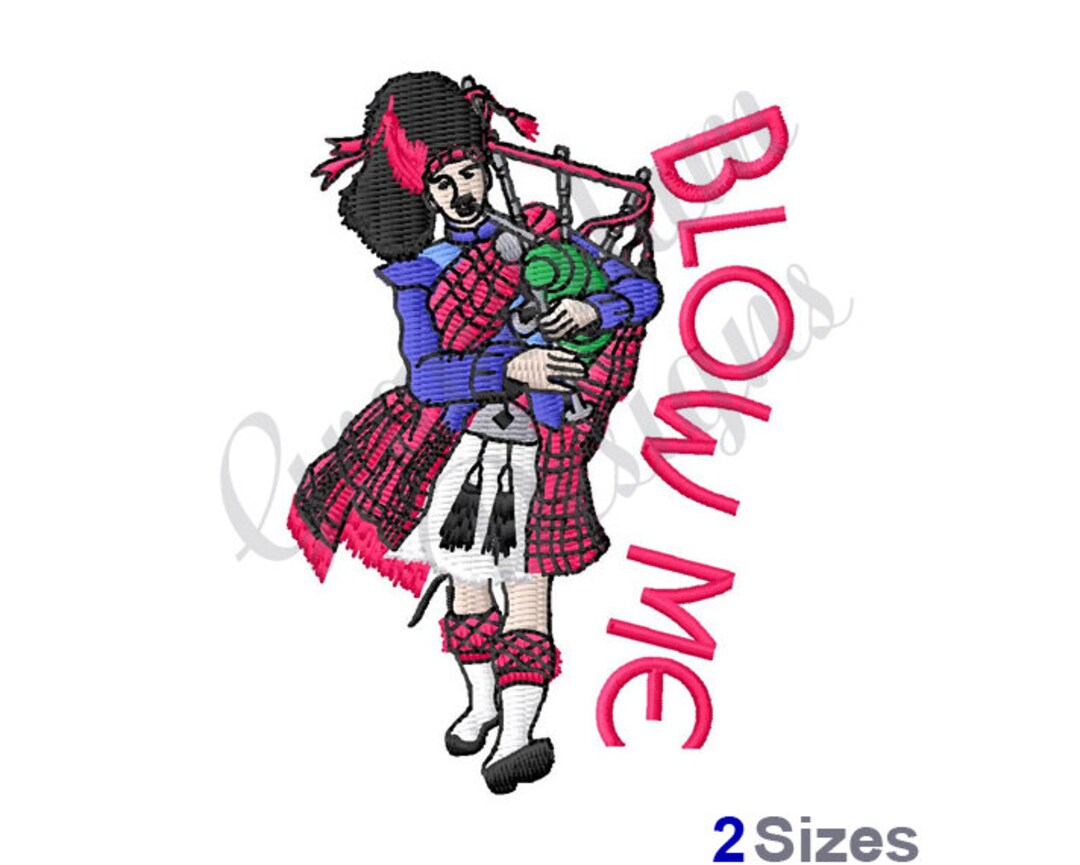 Scottish Highland Bagpipes - Machine Embroidery Design - Etsy