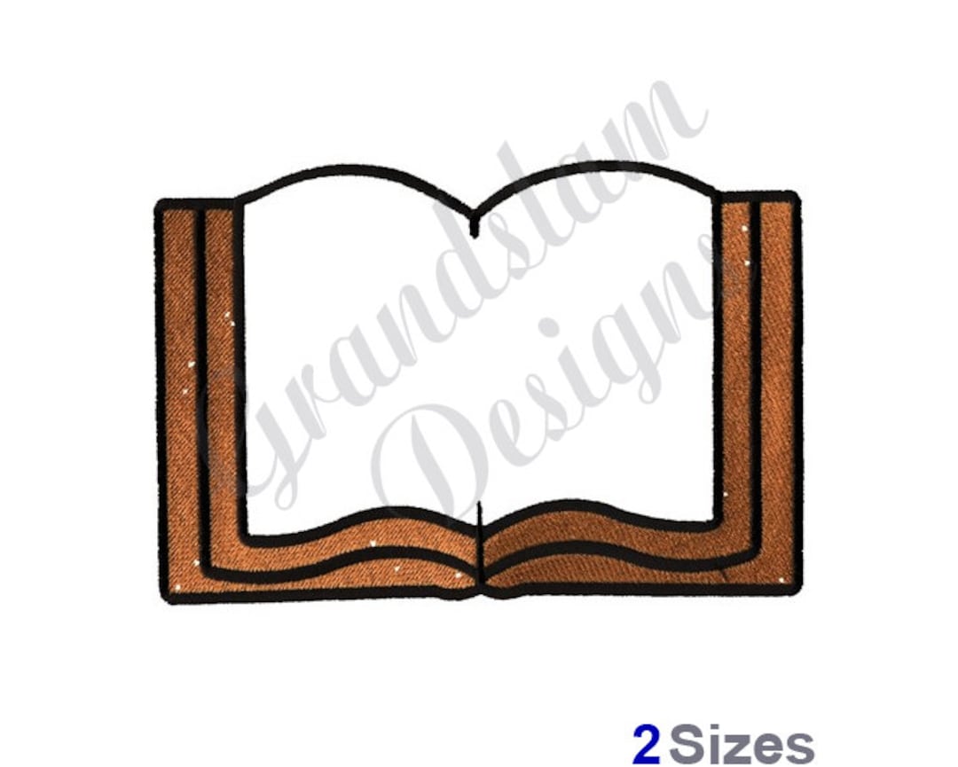 Open Book - Machine Embroidery Design - Etsy