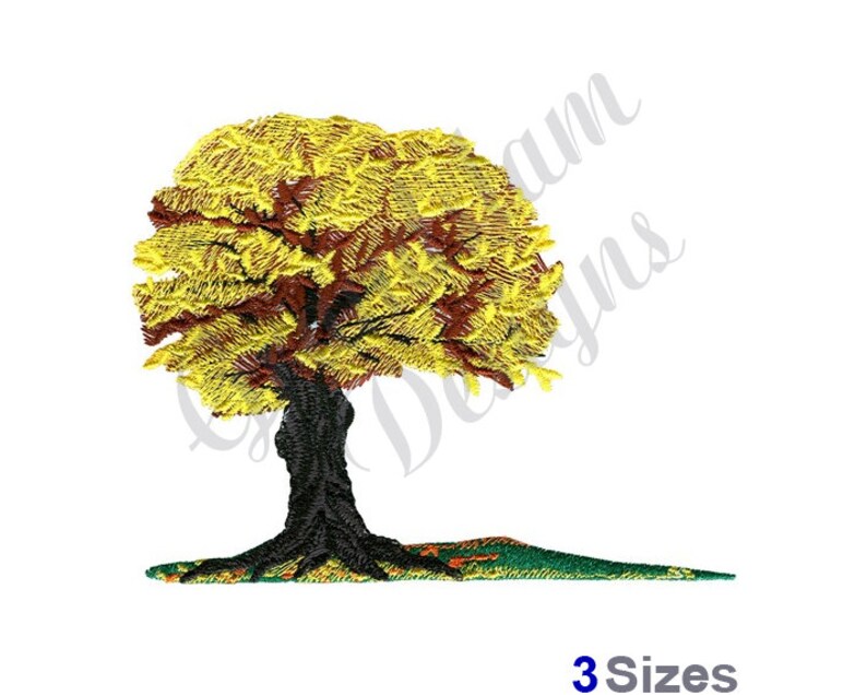 Autumn Tree Machine Embroidery Design - Etsy