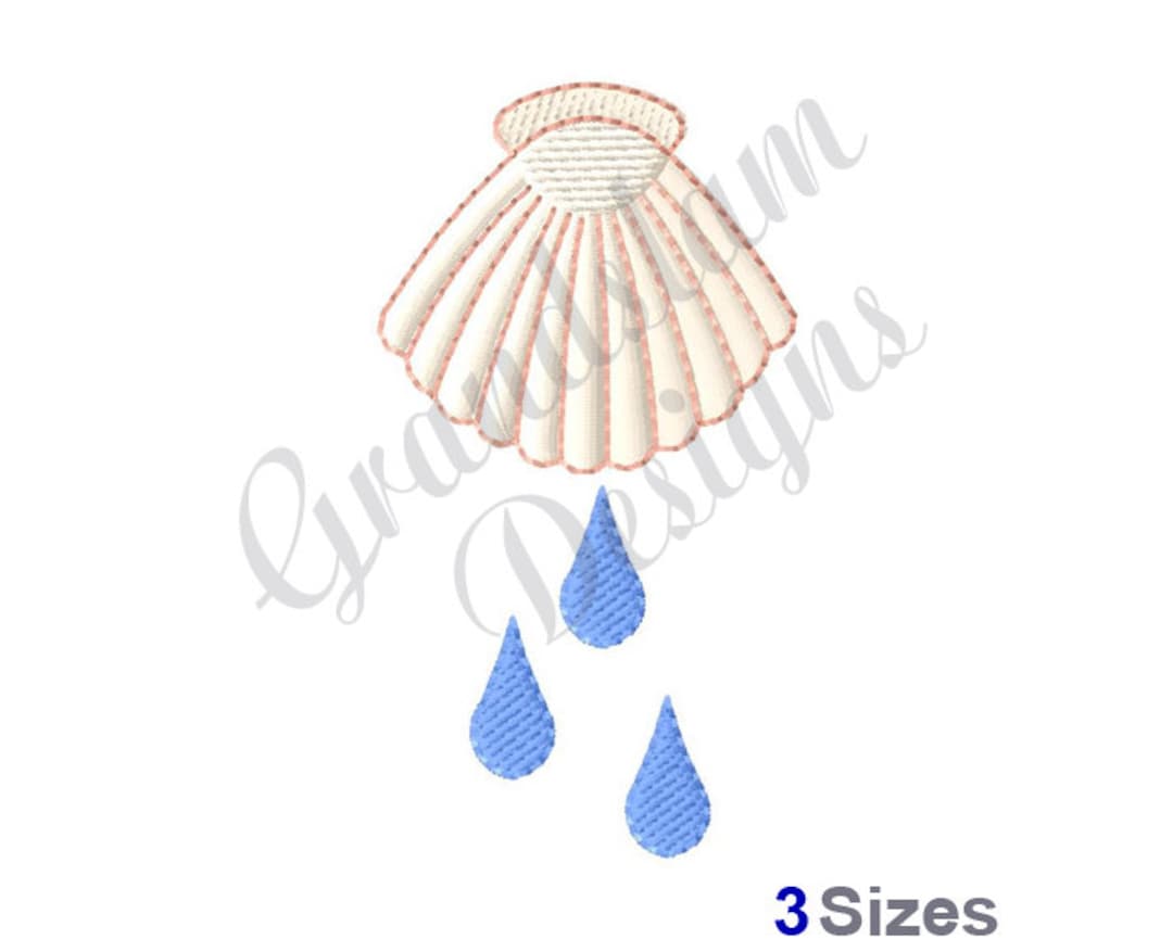 Baptism Shell - Machine Embroidery Design, Embroidery Designs, Machine ...