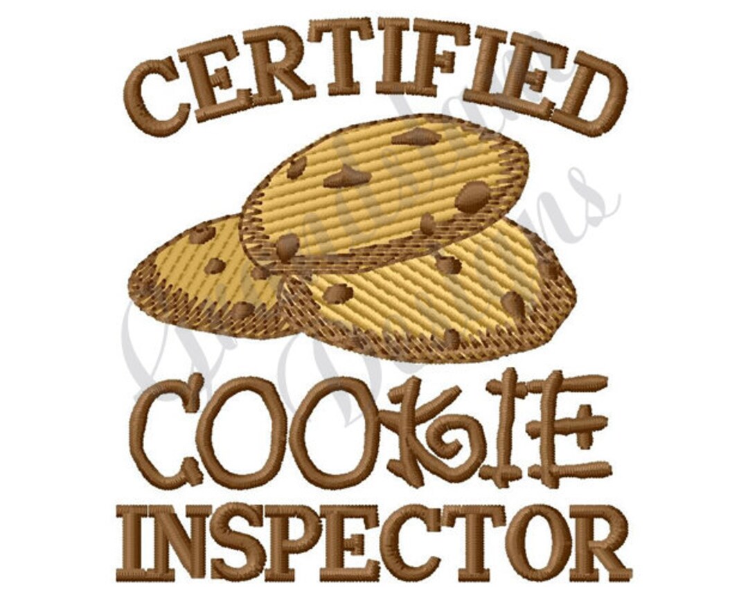 Chocolate Chip Cookie Inspector - Machine Embroidery Design - Etsy