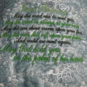 Irish Blessing - Machine Embroidery Design, Embroidery Designs, Machine ...