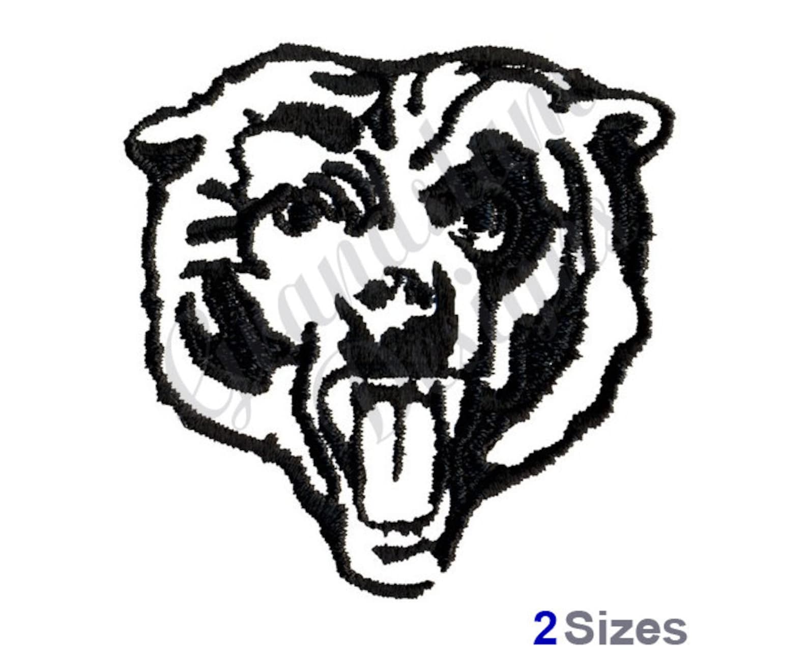 Realistic Bear Outline Machine Embroidery Design - Etsy