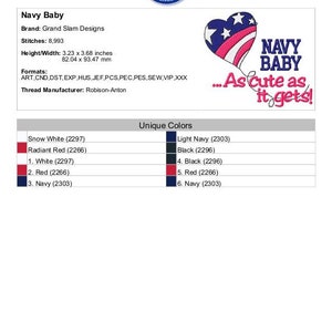 Navy Baby - Machine Embroidery Design - Etsy