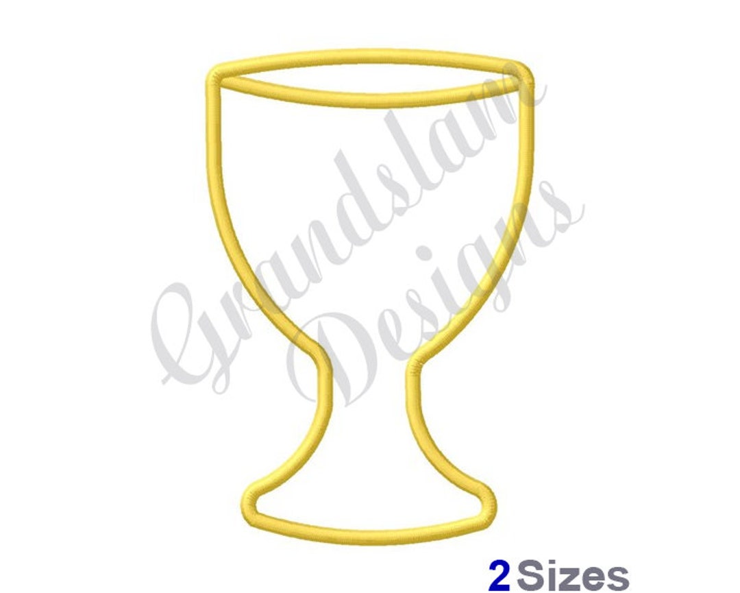 Chalice Outline - Machine Embroidery Design, Embroidery Designs ...