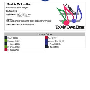 I March to My Own Beat - Machine Embroidery Design - Etsy