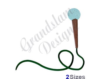 Retro Microphone - Machine Embroidery Design, Desktop Microphone ...