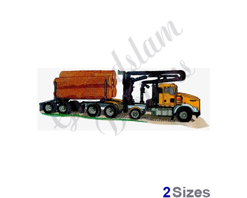 Logging Truck Machine Embroidery Design - Etsy