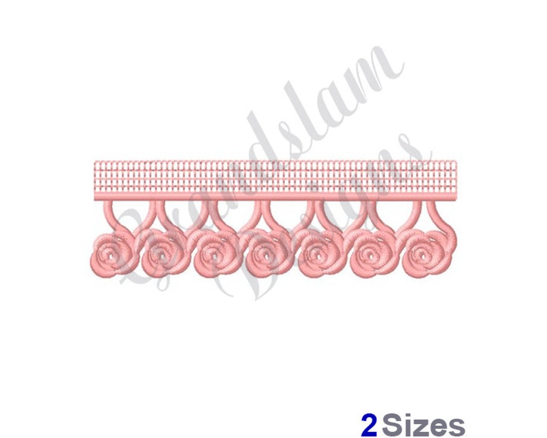 Fsl Rose Edging - Machine Embroidery Design - Etsy