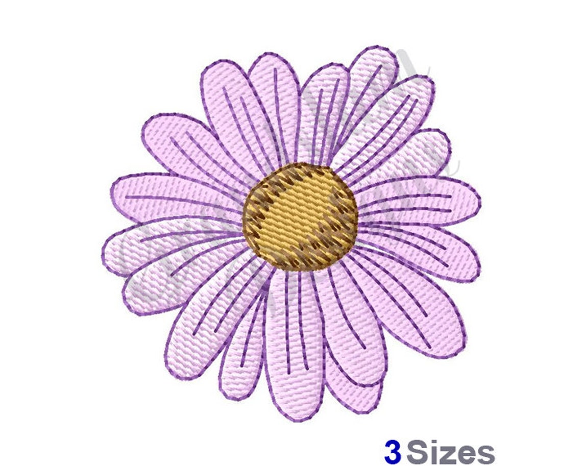 Daisy Machine Embroidery Design - Etsy