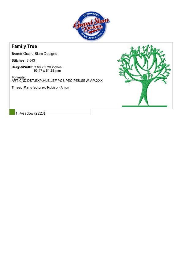 Family Tree - Machine Embroidery Design, Embroidery Designs, Machine ...