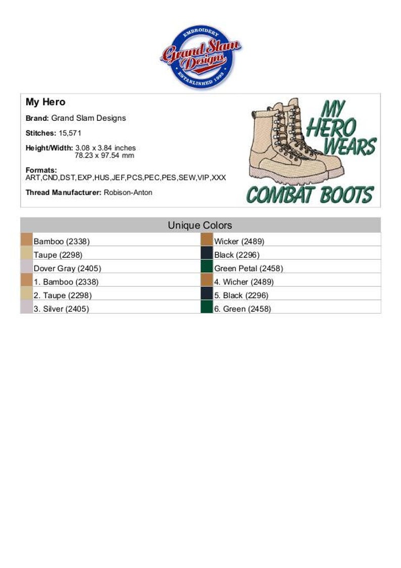 Hero Combat Boots Machine Embroidery Design - Etsy