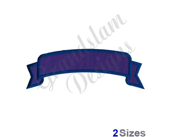 Banner Applique Machine Embroidery Design - Etsy