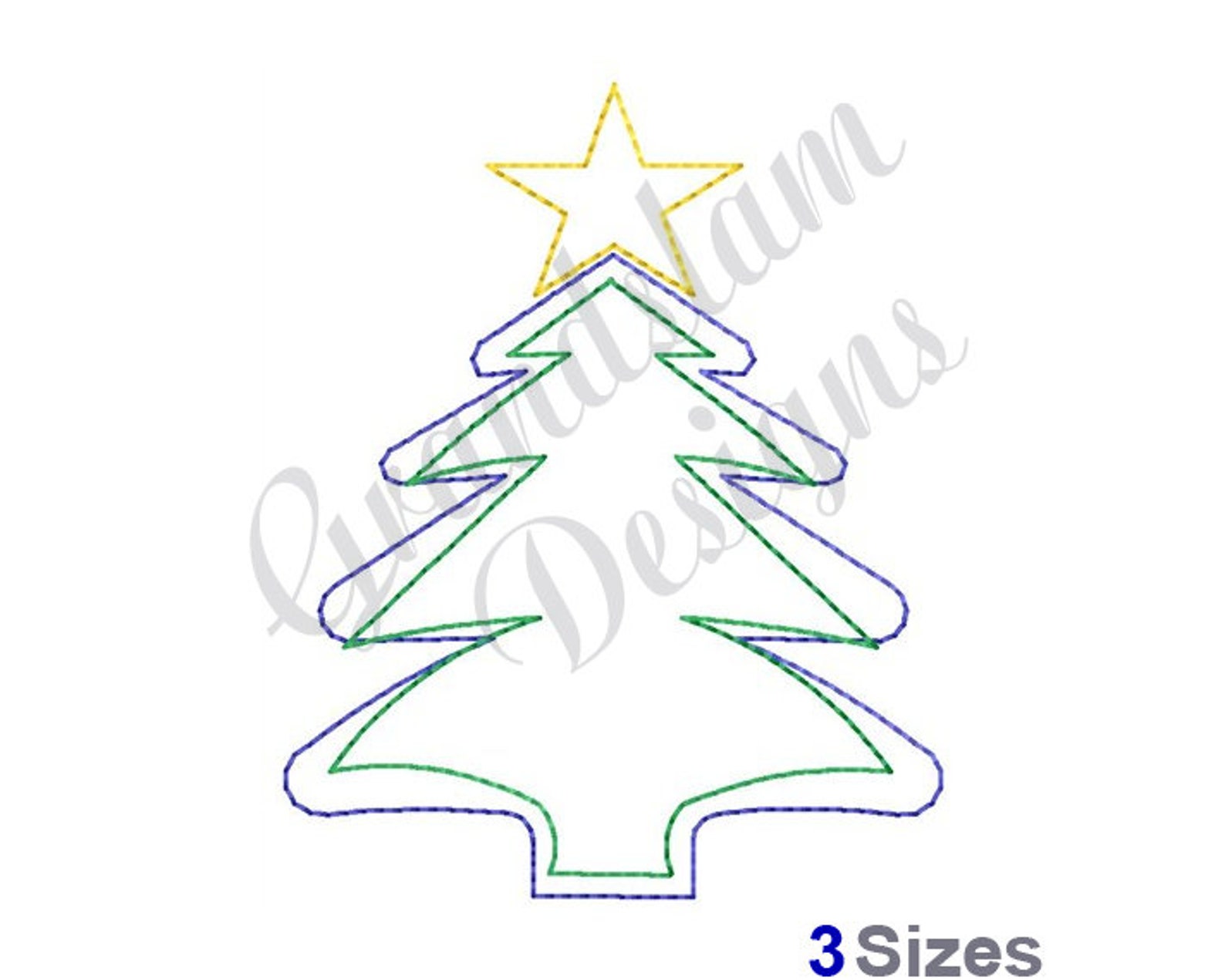 Redwork Tree Outline Machine Embroidery Design Embroidery | Etsy