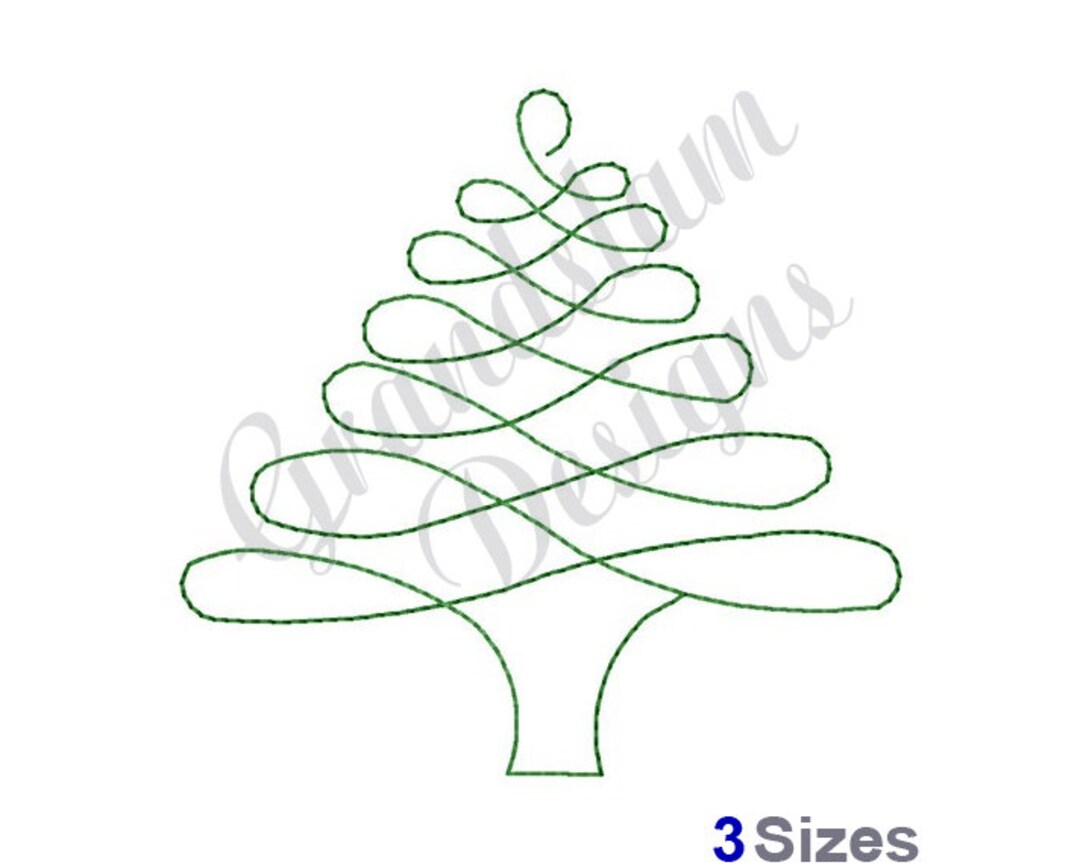 Loopy Christmas Tree - Machine Embroidery Design, Embroidery Designs ...