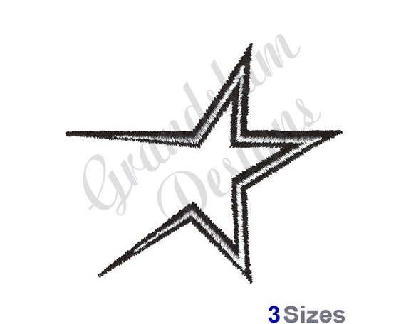 Open Ended Star Machine Embroidery Design | Etsy