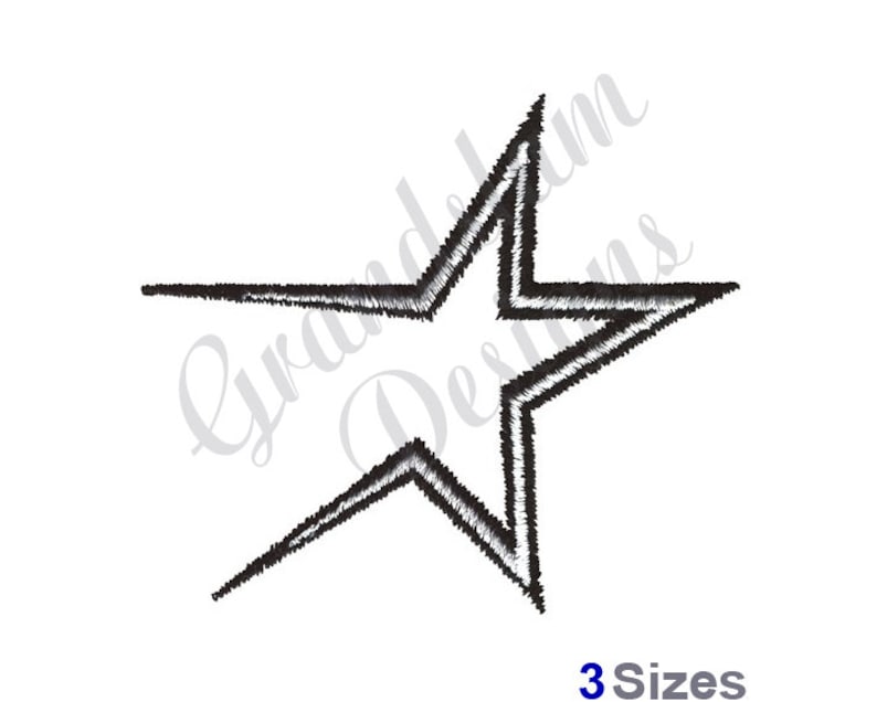 Open Ended Star - Machine Embroidery Design, Embroidery Designs ...