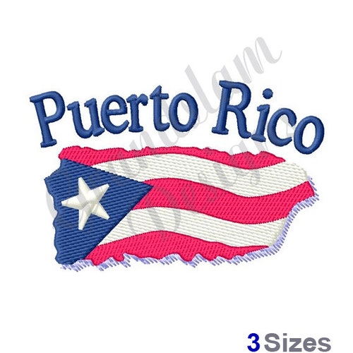Puerto Rico Machine Embroidery Design Embroidery Designs - Etsy