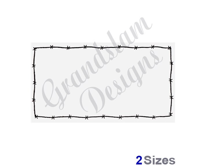 Barbed Wire Frame Machine Embroidery Design | Etsy