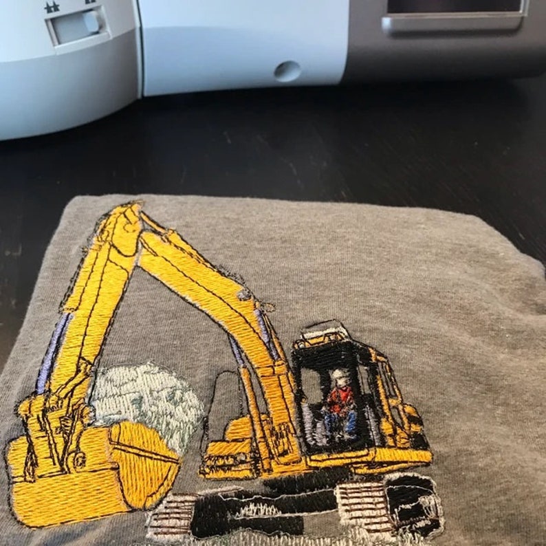 Excavator Machine Embroidery Design Embroidery Designs - Etsy