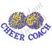 Cheer Coach Machine Embroidery Design - Etsy